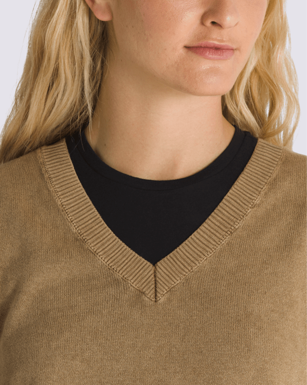 Syd Sweater Vest in Dirt Brown | Vans Syd Sweater Vest in Dirt Brown | Vans
