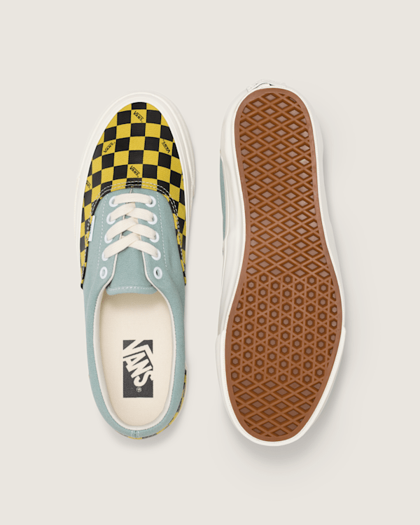 Premium Era Shoe in Checkerboard Yellow / Sky Blue | Vans