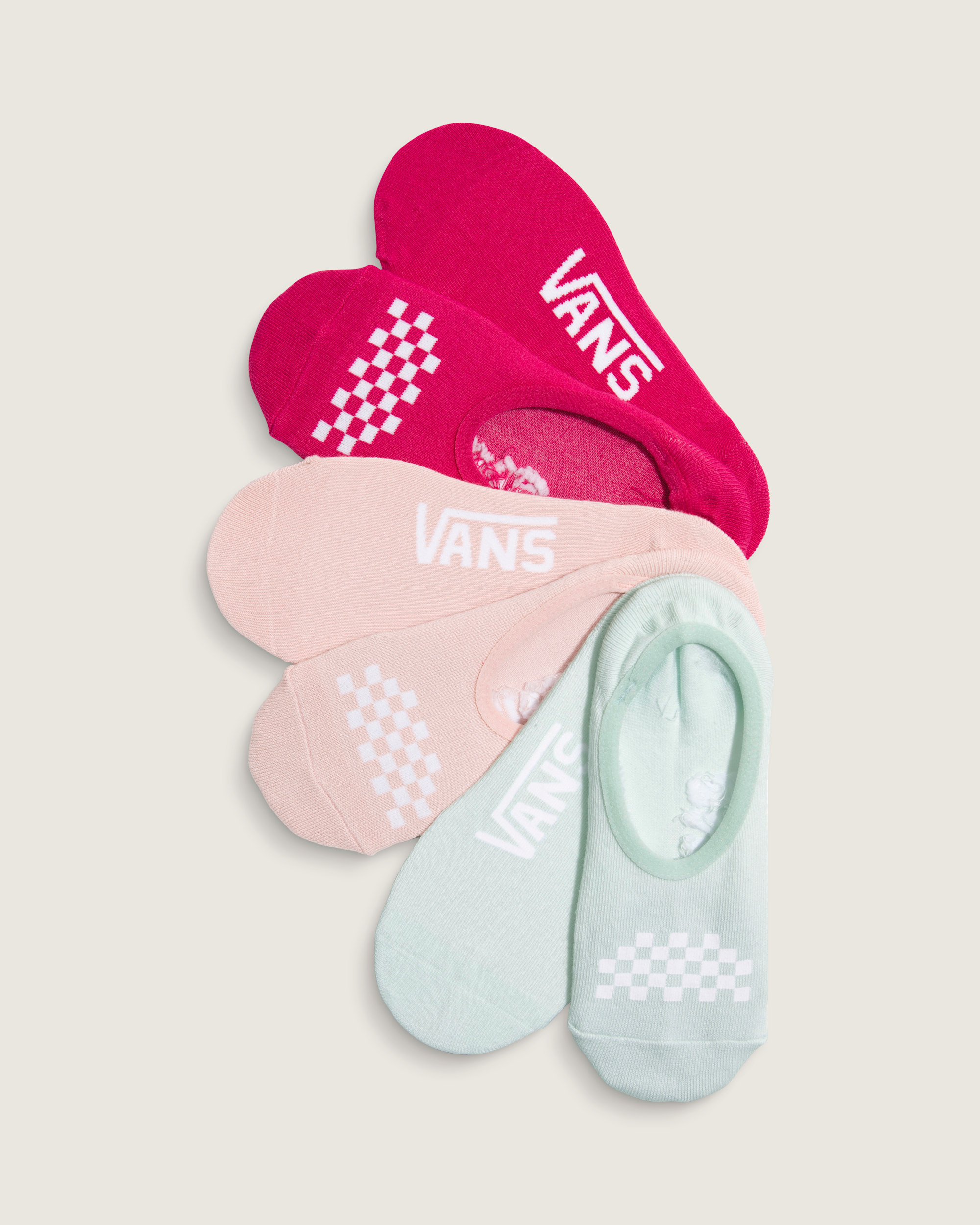 Classic Canoodle Socks 3-Pack in Cherries Jubilee Pink / White | Vans