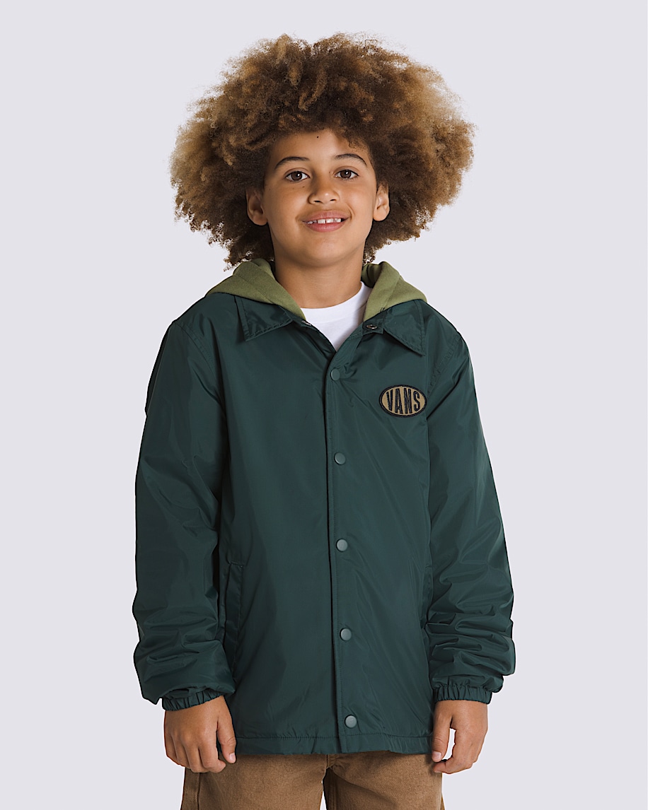 Kids Riley Coaches Jacket in Green Gables | Vans
