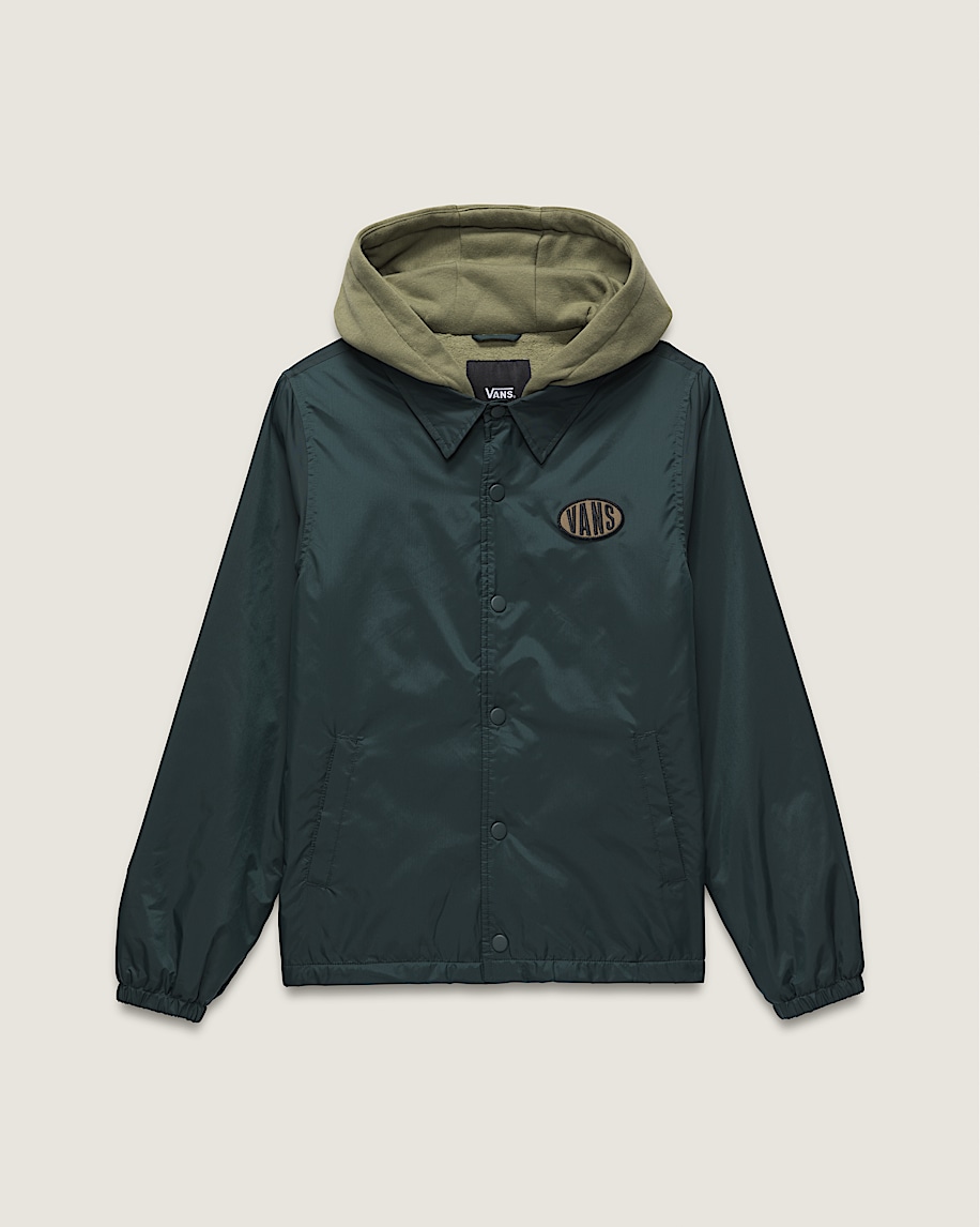 Kids Riley Coaches Jacket in Green Gables | Vans