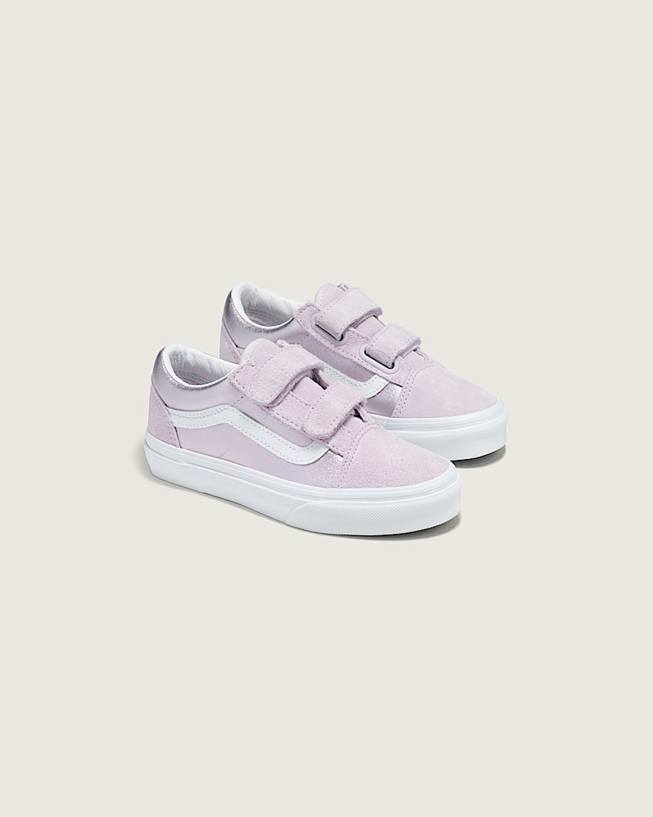 Little Kids Old Skool V Metallic Shoe in Metallic Lavender | Vans