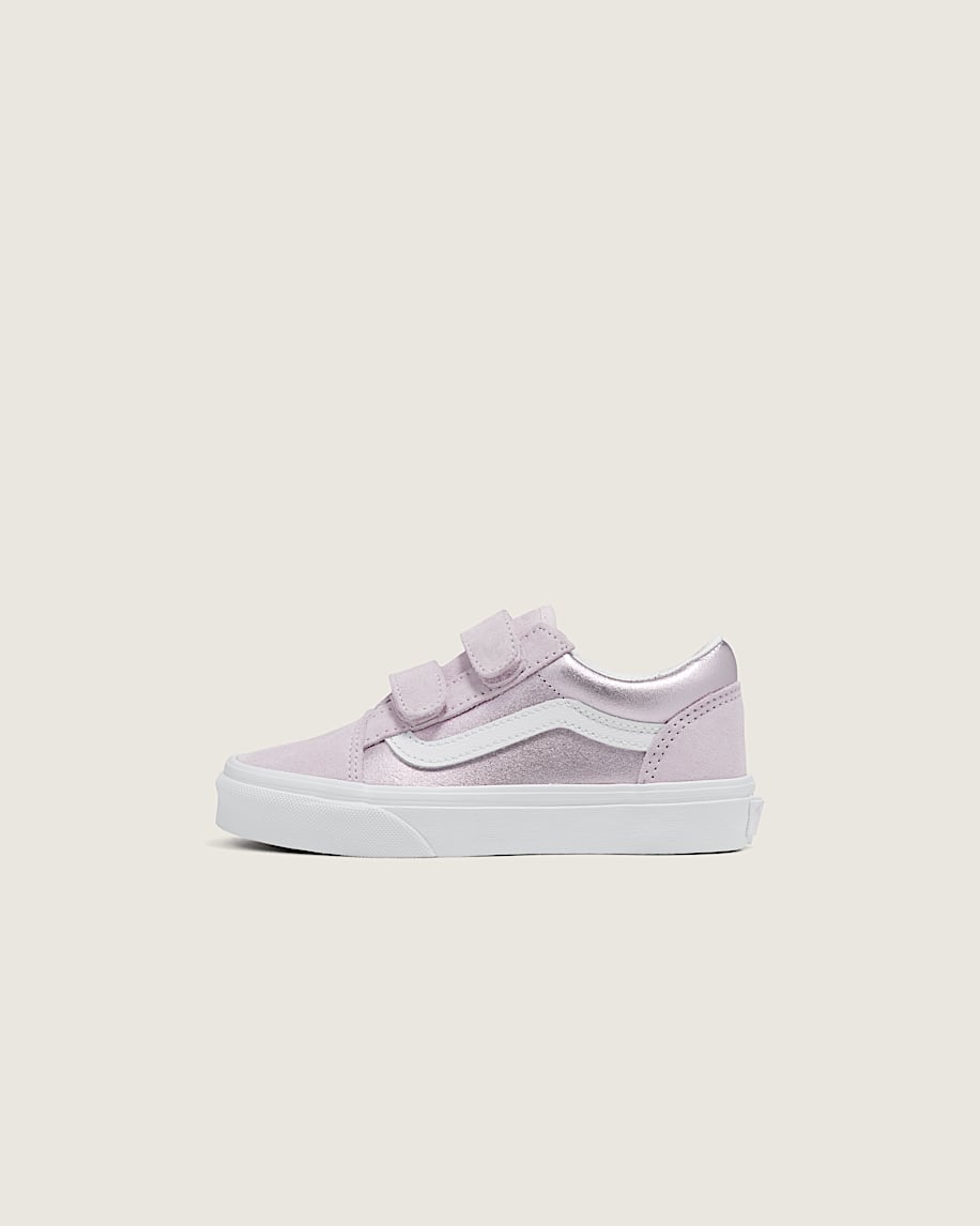 Little Kids Old Skool V Metallic Shoe in Metallic Lavender | Vans