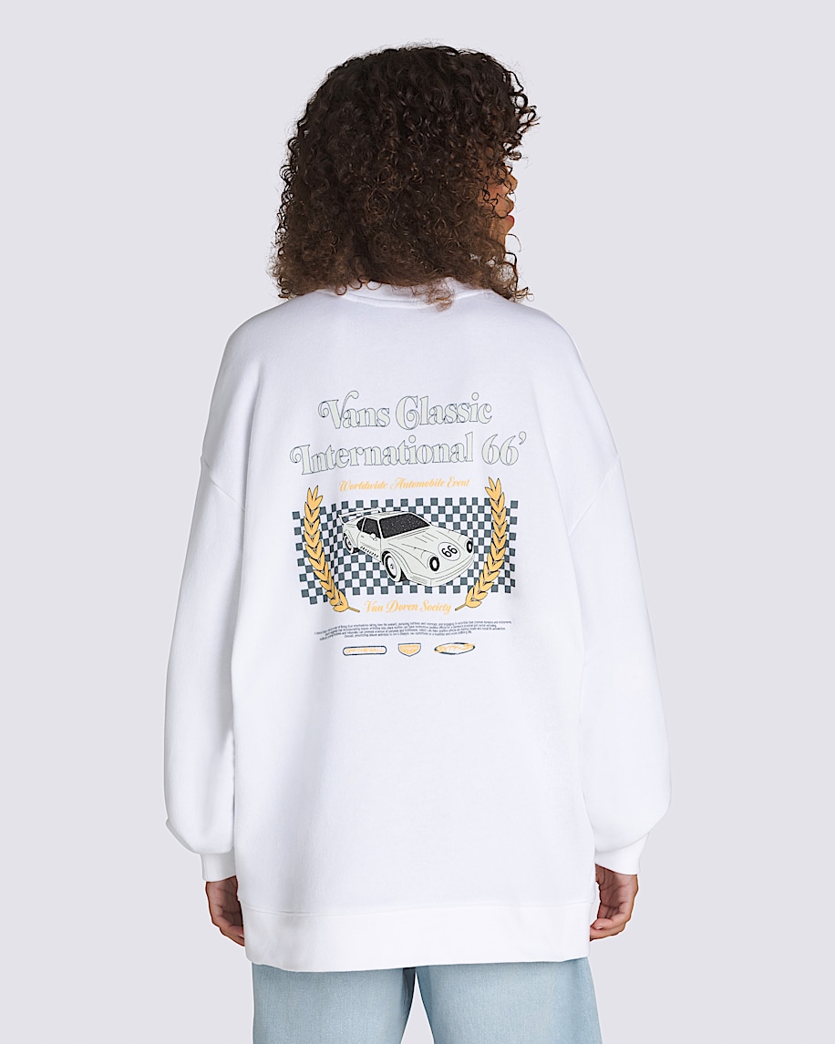 Sport International 66 Crew Sweatshirt in White | Vans Sport International 66 Crew Sweatshirt in White | Vans