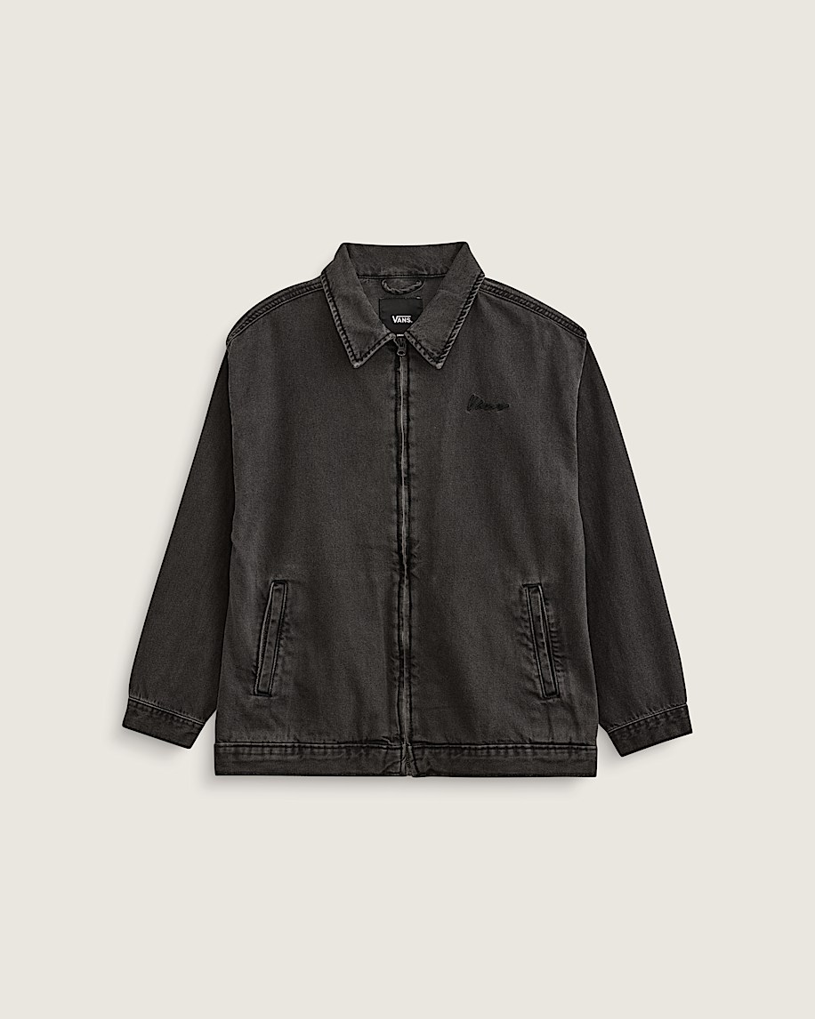 Graffiti Pitstop Denim Jacket in Washed Black | Vans Canada