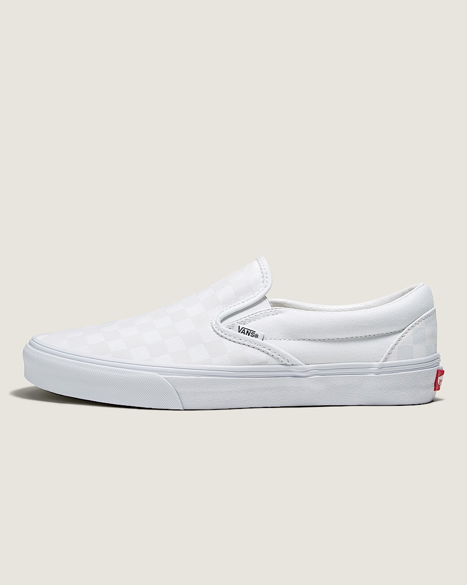 Customs True White Damier Slip-On Wide | Vans® Canada | Vans Canada