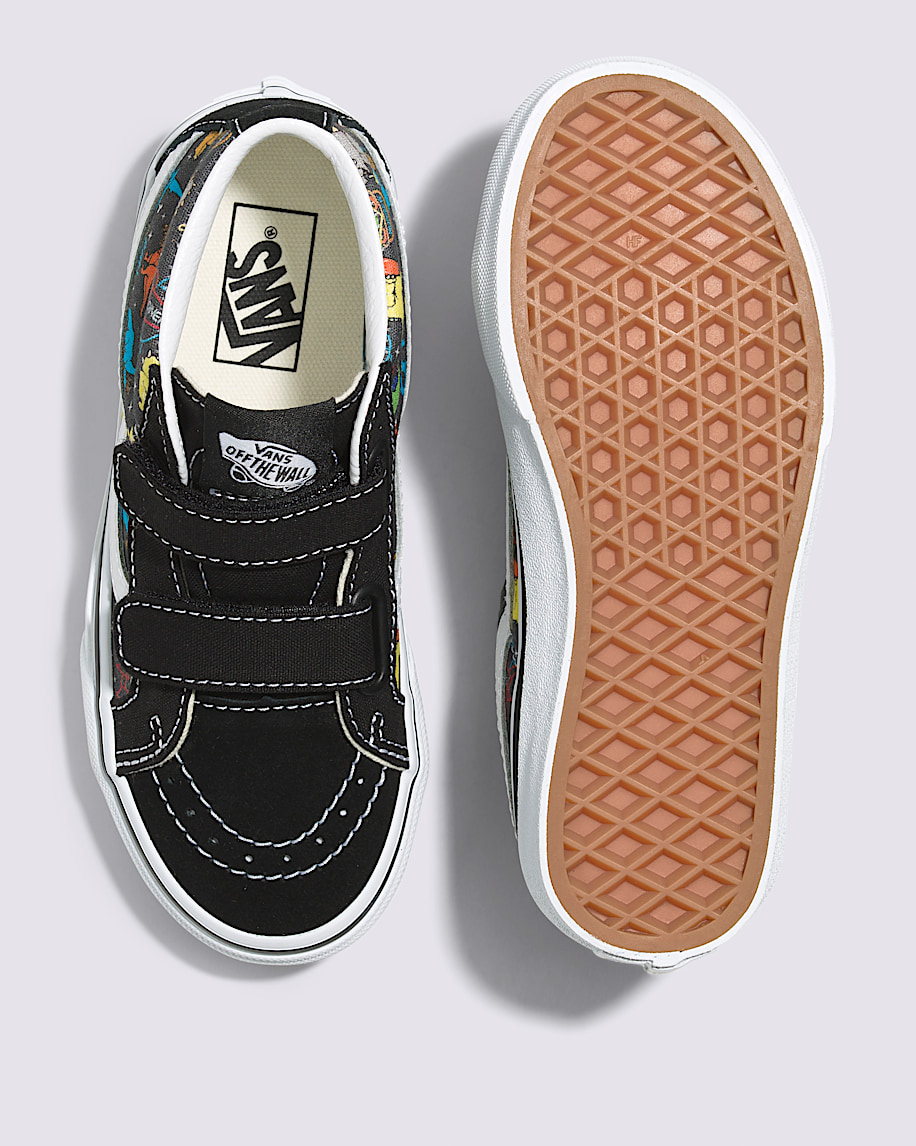 Little Kids Sk8-Mid Reissue V Shoe in Black / Blue / Yellow | Vans