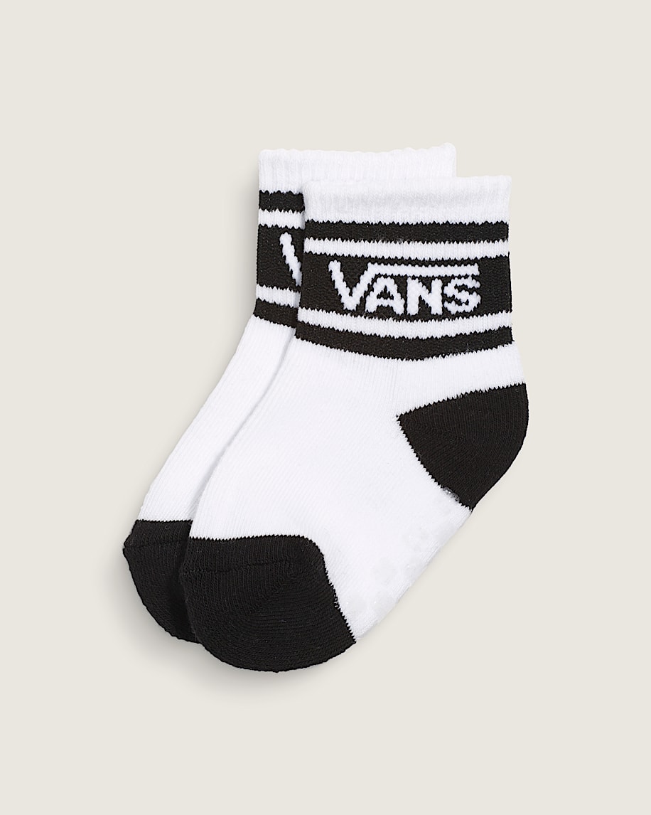 Toddler Vans Drop V Crew Socks in White / Black | Vans Canada