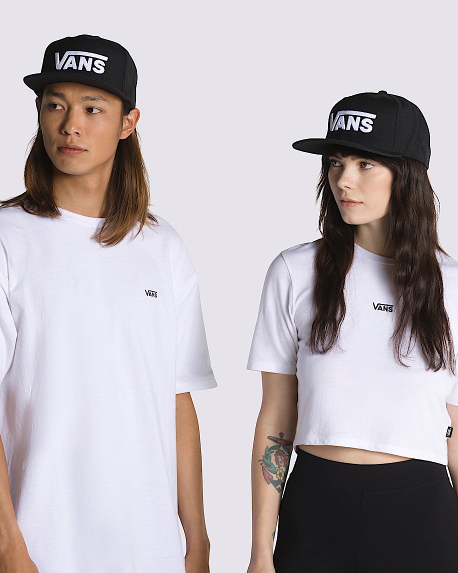 Drop V Snapback Hat in Black / White | Vans