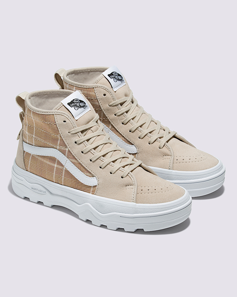 Sentry Sk8-Hi WC Plaid Shoe en French Oak Beige | Vans CA