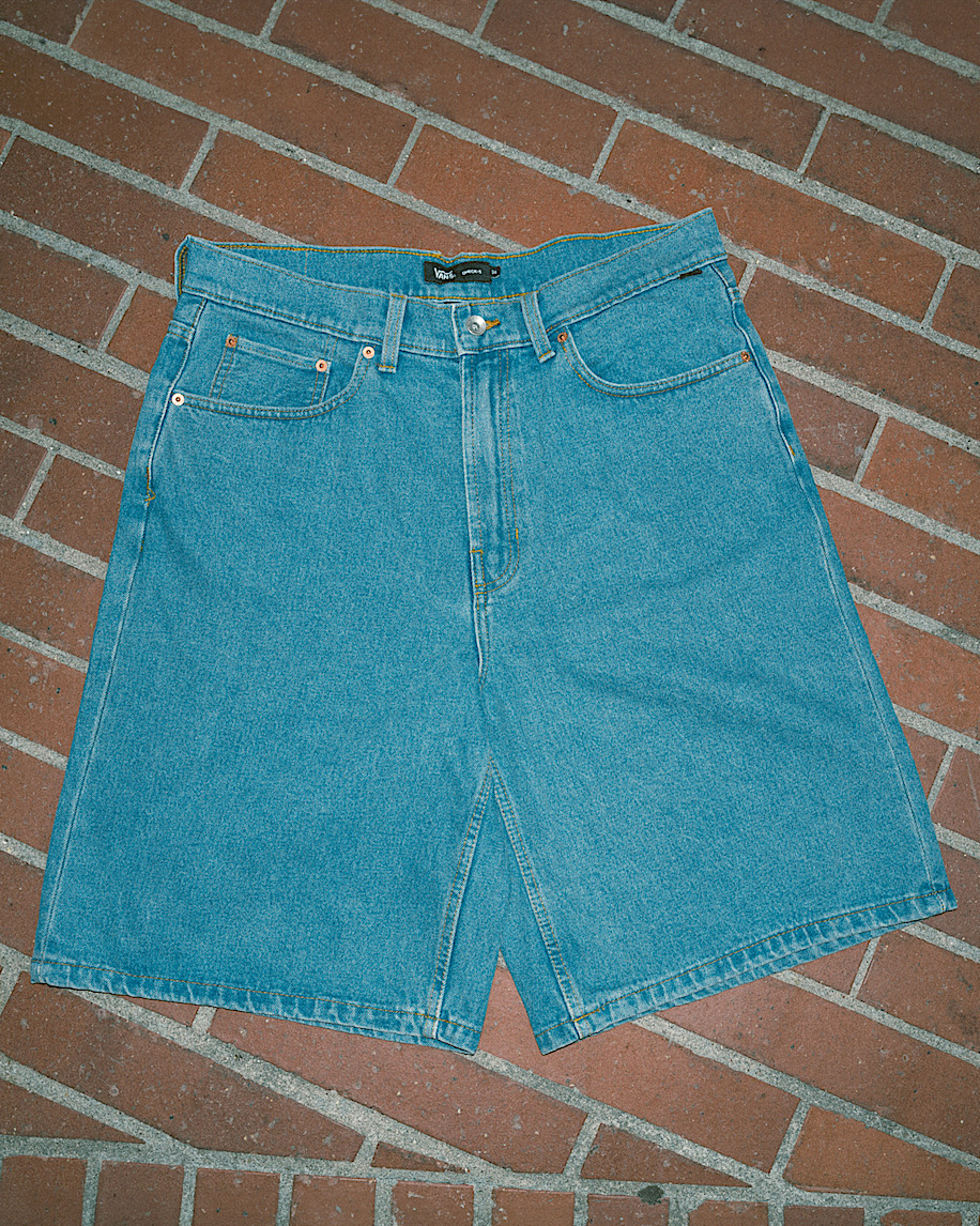 Check-5 Baggy Denim 23'' Shorts en Stonewash Blue | Vans CA Check-5 Baggy Denim 23'' Shorts en Stonewash Blue | Vans CA
