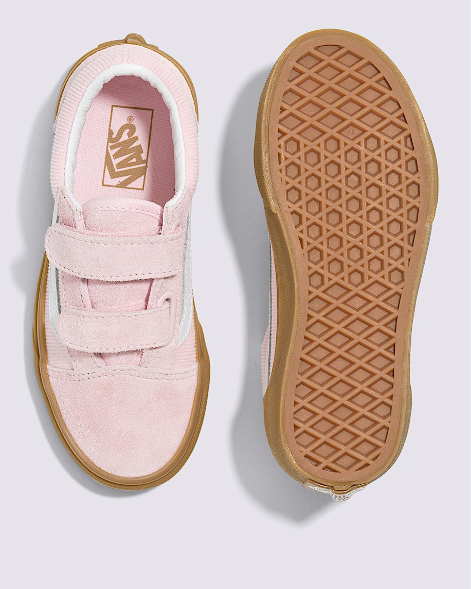 Little Kids Old Skool V Corduroy Shoe in Pastel Pink / Gum | Vans