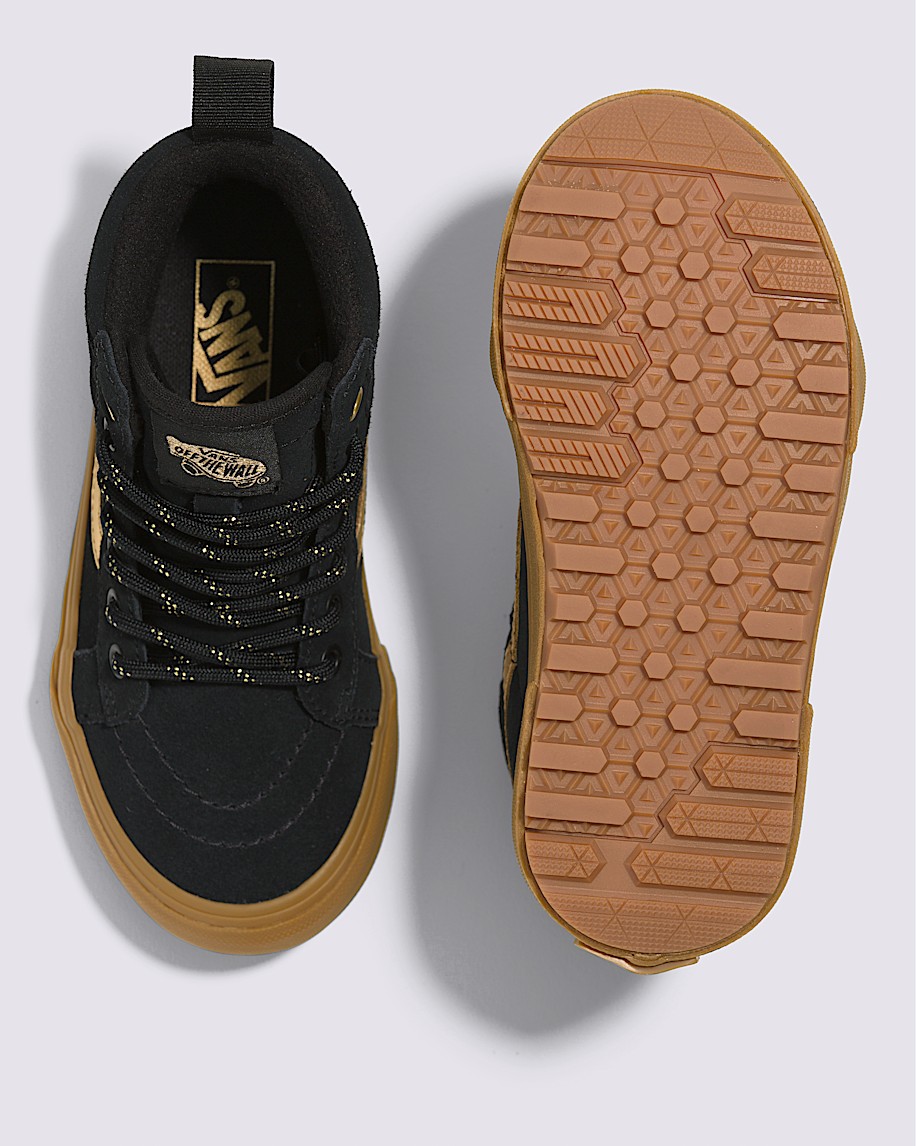 Kids Sk8-Hi MTE-1 Shoe in Metallic Pop Black / Gold | Vans Kids Sk8-Hi MTE-1 Shoe in Metallic Pop Black / Gold | Vans