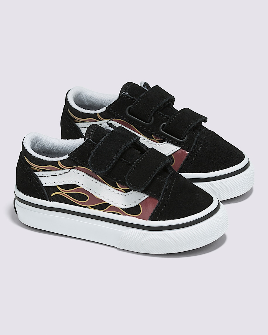 Toddler Old Skool V Shoe in Metallic Flame Black/Multi | Vans