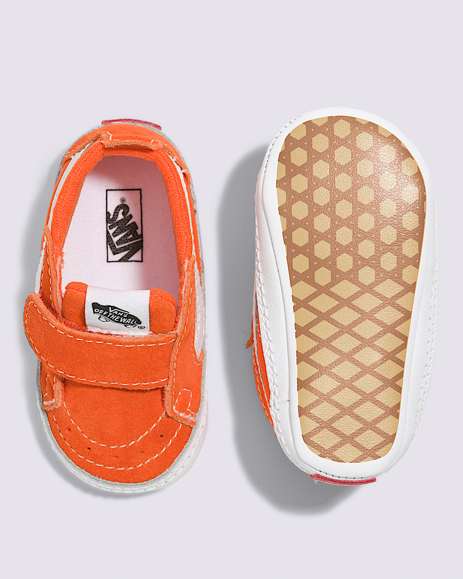 Infant Sk8-Hi Crib Shoe in Red Orange| Vans US