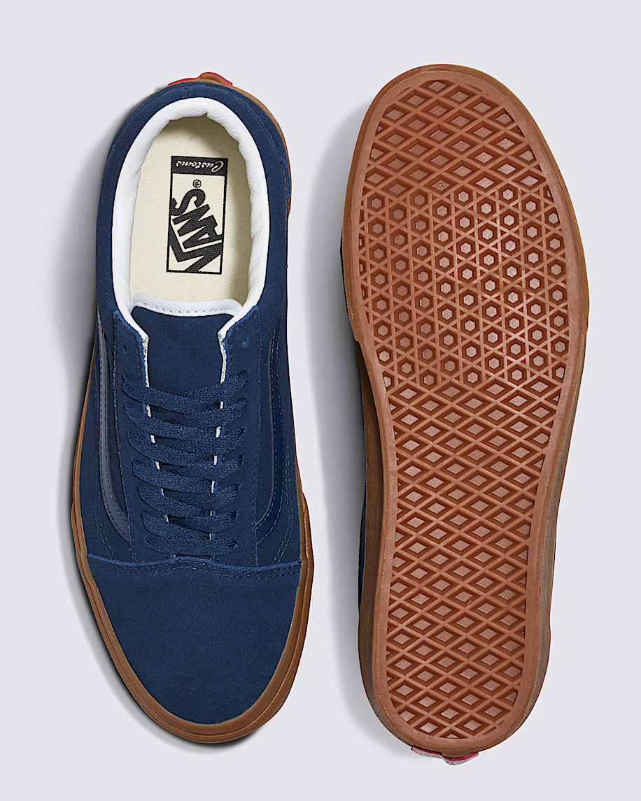 Customs Elevated Dress Blues Suede Gum Sole Old Skool Shoe en Customs ...