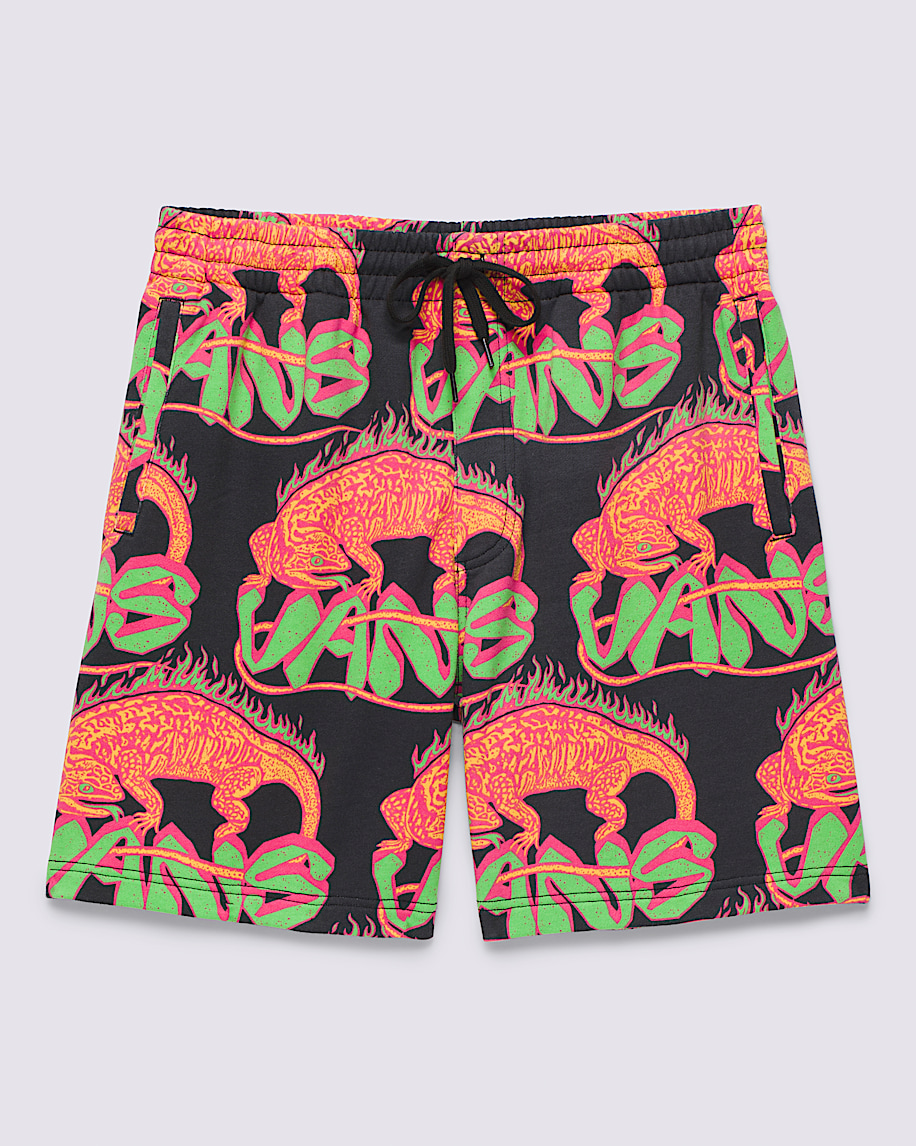 Chameleon Loose 19'' Fleece Shorts en Black / Orange / Green | Vans CA