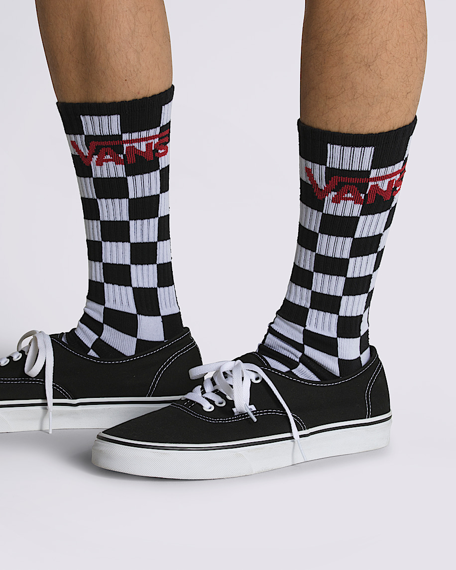 Classic Crew Socks 3-Pack en Black / White | Vans CA