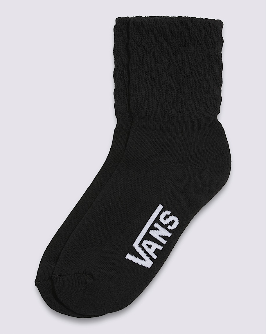 Vans Scrunch Crew Socks in Black | Vans