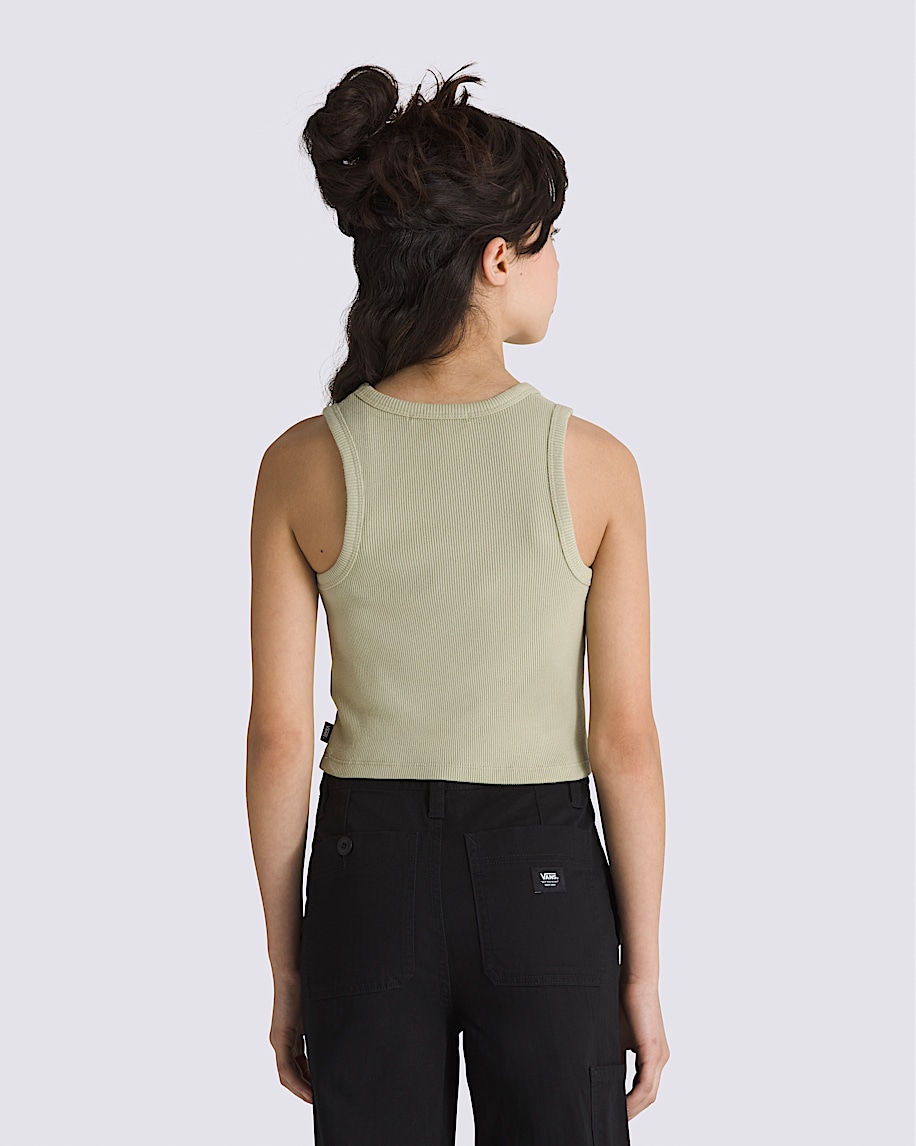 Kids Drew Rib Tank in Elm Tan Beige | Vans