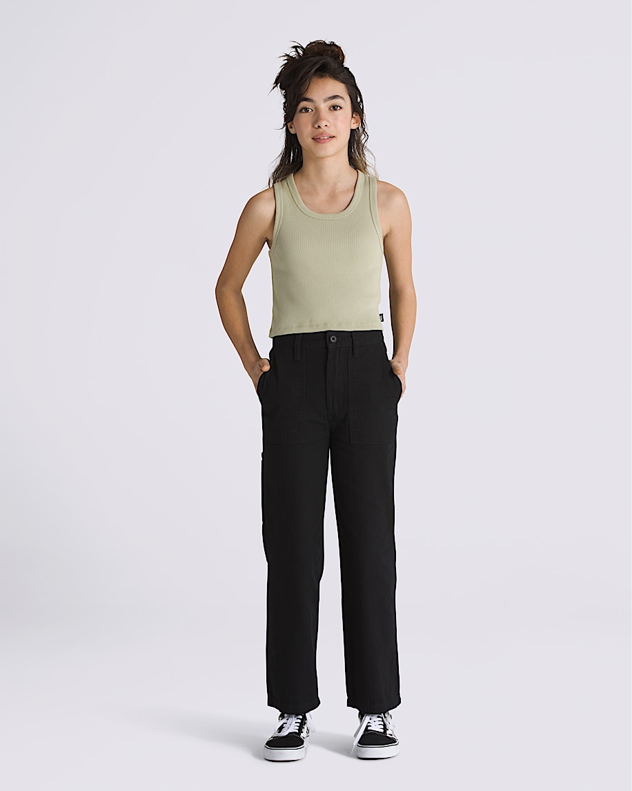 Kids Drew Rib Tank in Elm Tan Beige | Vans