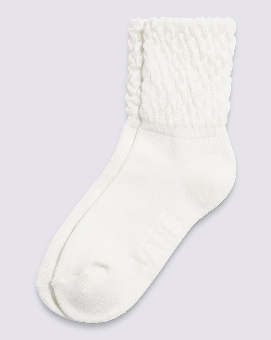 Vans Scrunch Crew Socks in Marshmallow White | Vans