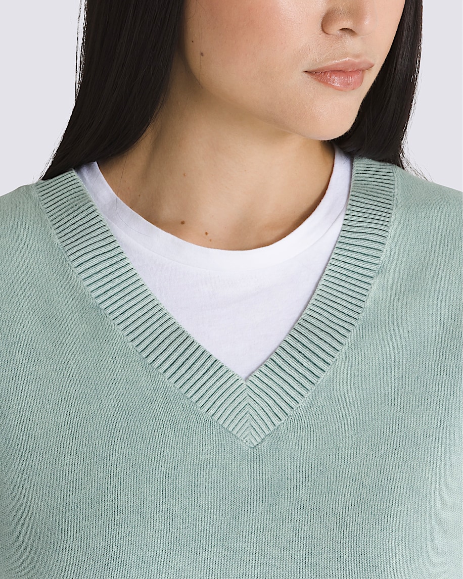 Syd Sweater Vest in Gray Mist Blue | Vans Canada