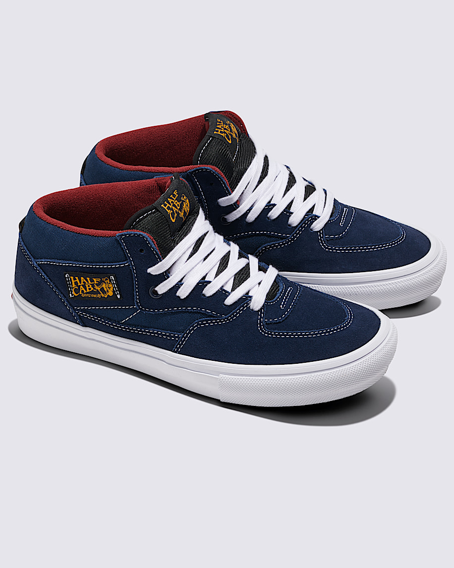 Skate Half Cab Shoe in Navy/Burgundy | Vans