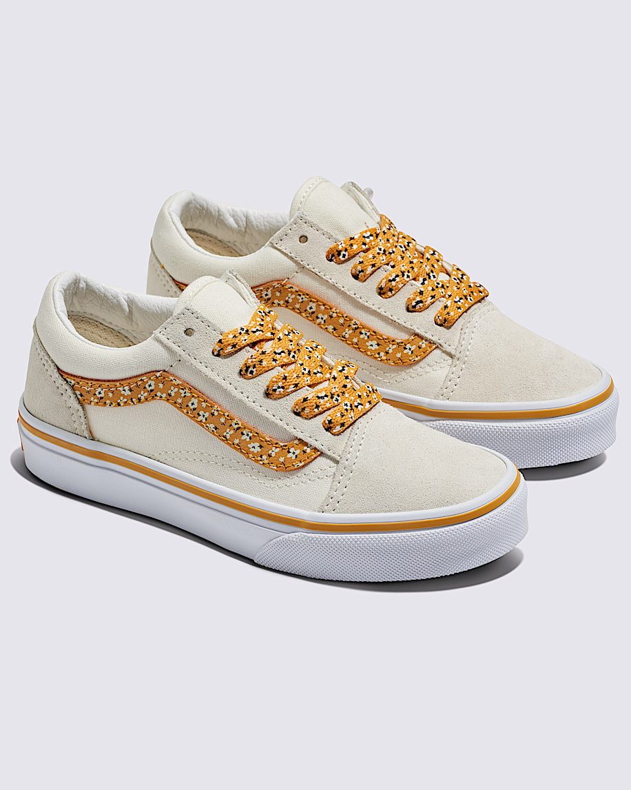 Little Kids Old Skool Shoe in Marshmallow White / Yellow | Vans