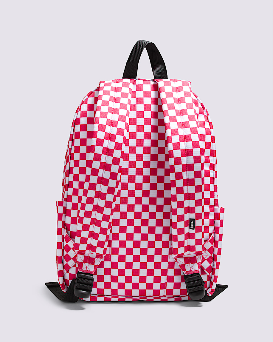 Kids Old Skool Grom Checkerboard Backpack in Honeysuckle Pink | Vans