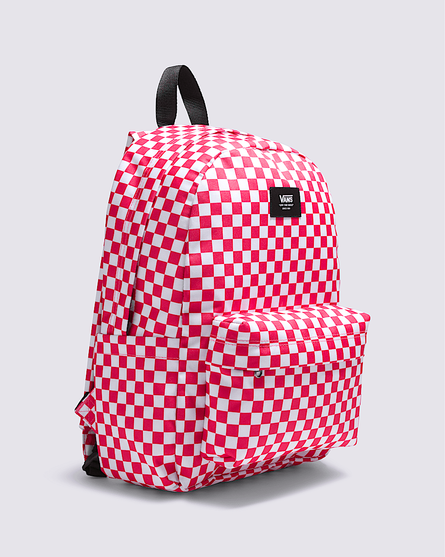 Kids Old Skool Grom Checkerboard Backpack in Honeysuckle Pink | Vans