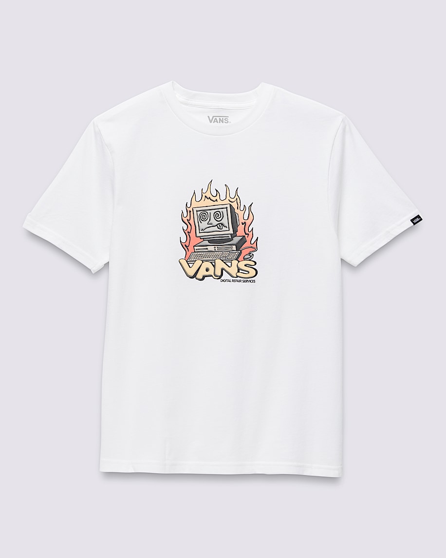 Kids Digital Repair T-Shirt in White | Vans