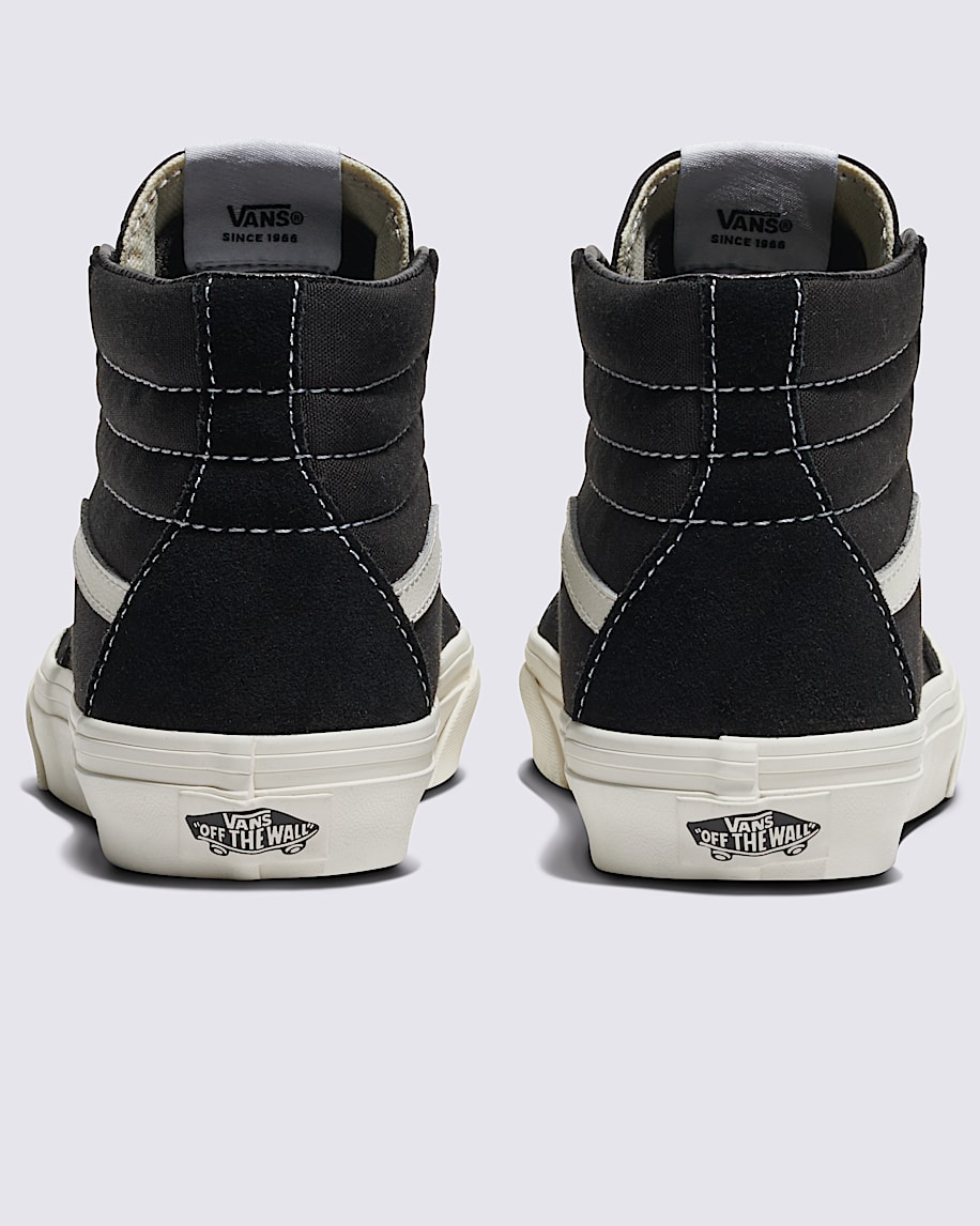 Youth Sk8-Hi Shoe in Suede / Canvas Black / Marshmallow | Vans Canada