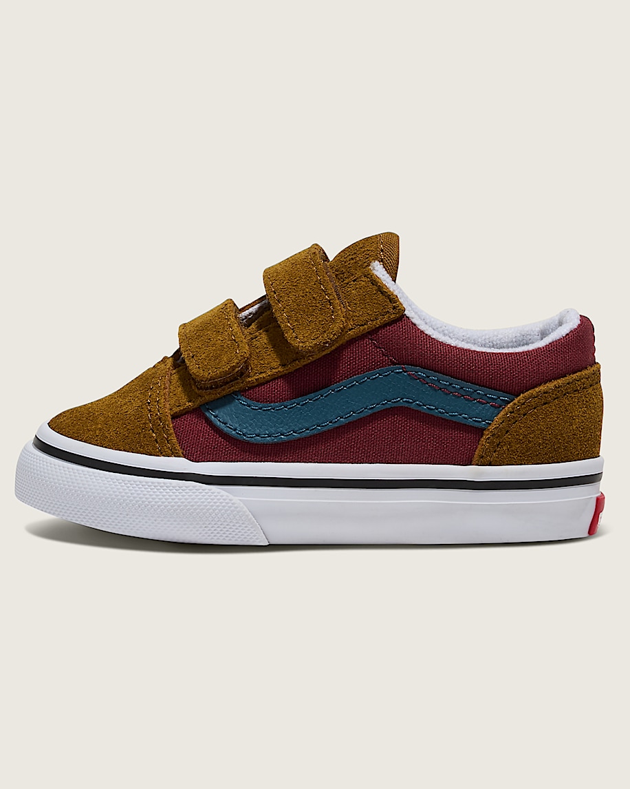 Toddler Old Skool V Shoe in Brown / Red | Vans