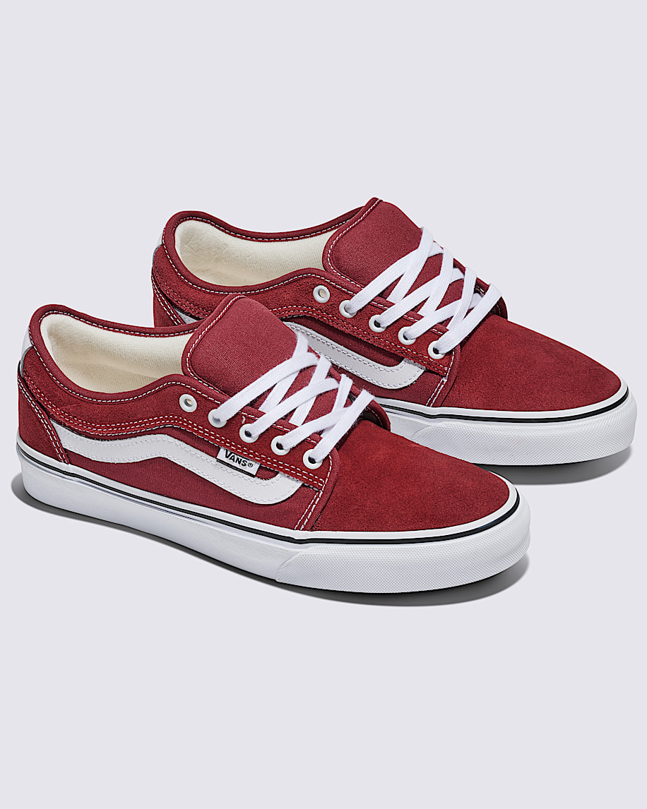 Skate Chukka Low Sidestripe Shoe in Burgundy Red | Vans