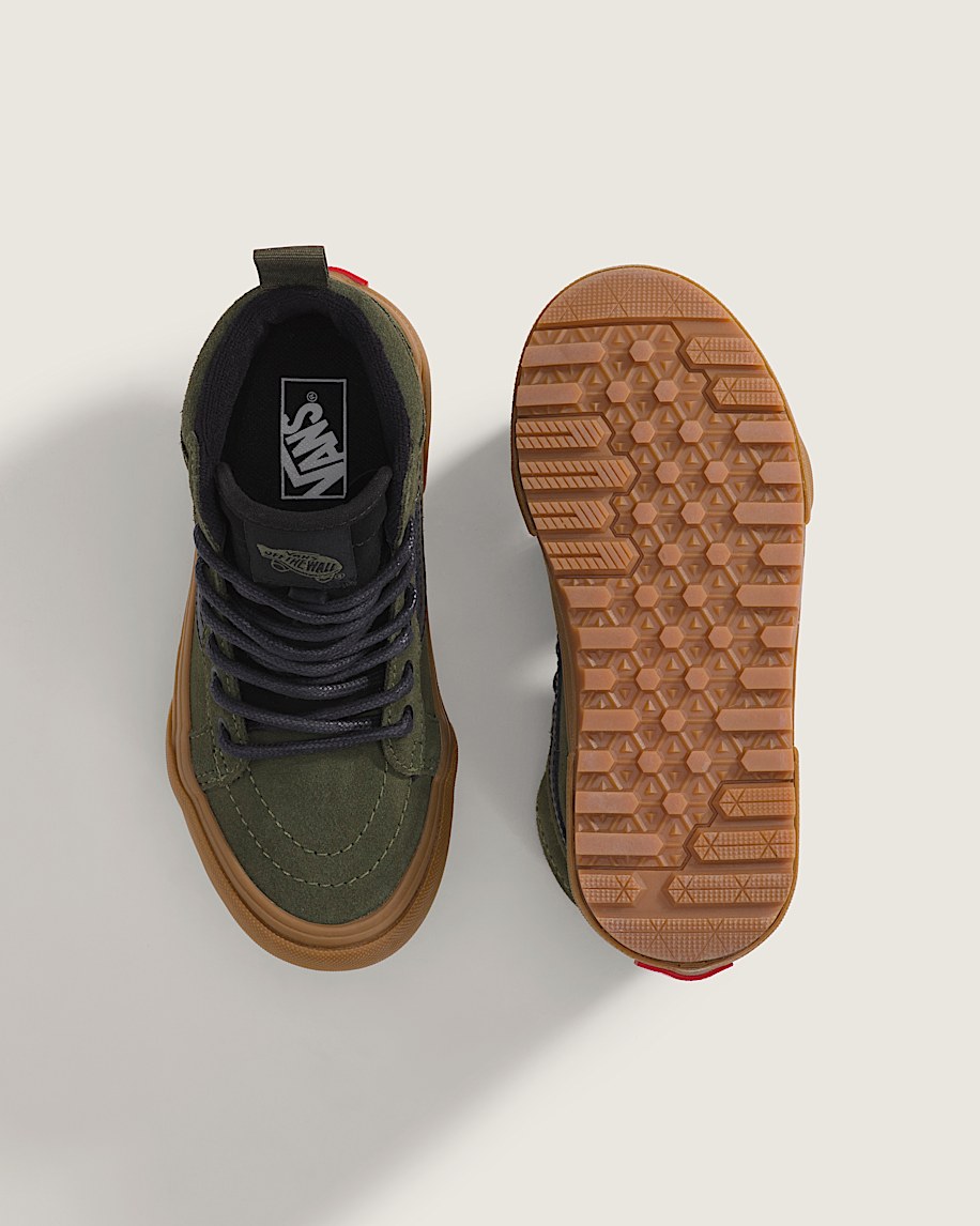 Little Kids MTE Sk8-Hi Shoe in Grape Leaf Green / Gum Brown | Vans