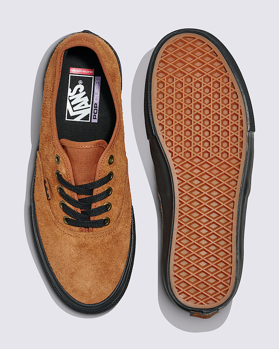 Skate Authentic Shoe in Black / Rust Brown | Vans
