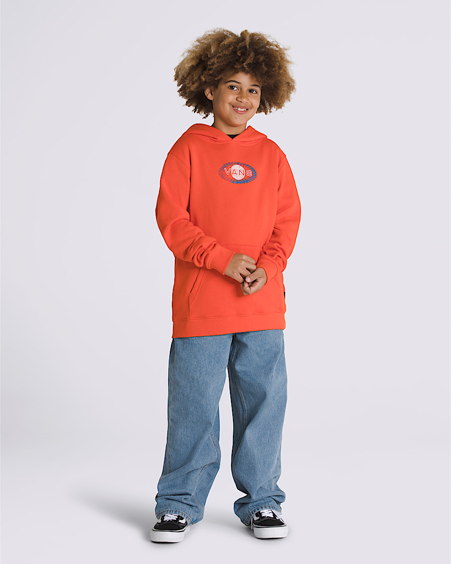 Kids Opway Pullover Hoodie in Fiesta Orange | Vans