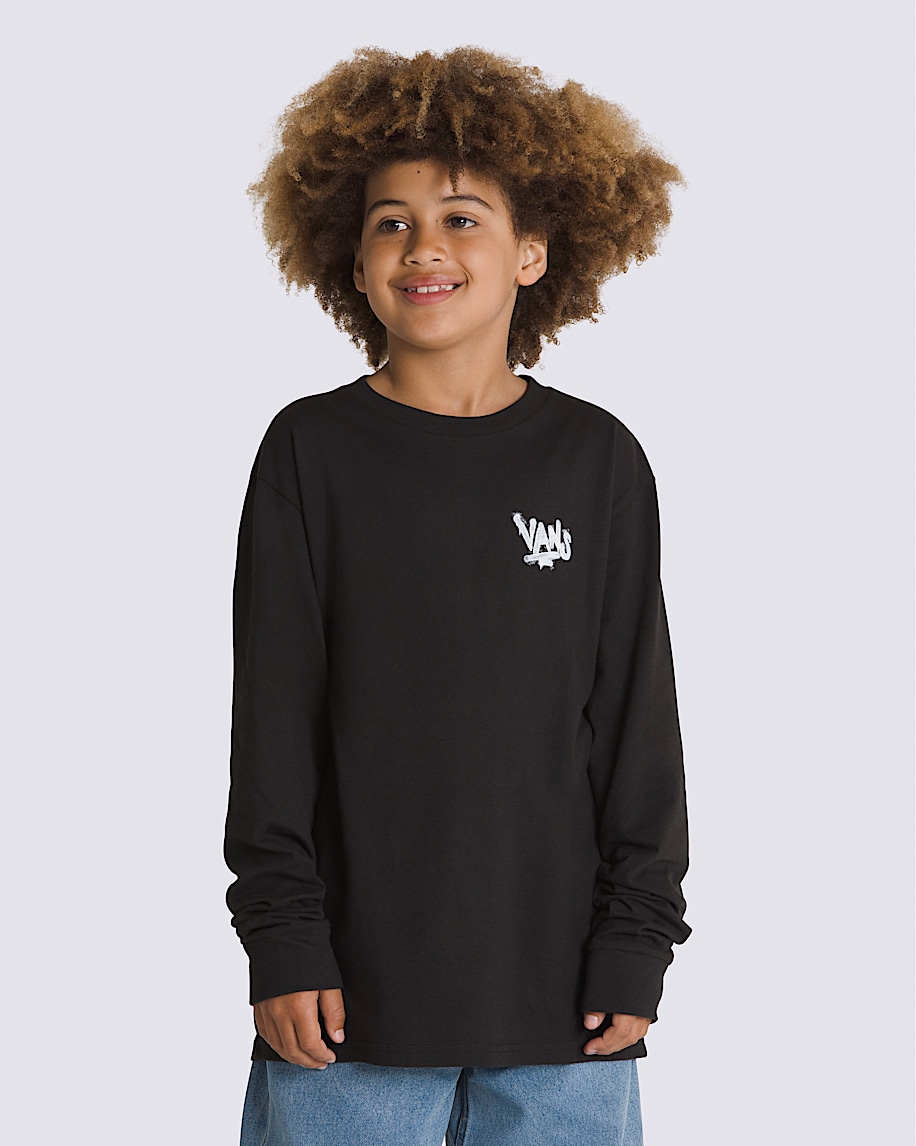 Kids Blaster Long Sleeve T-Shirt in Black | Vans