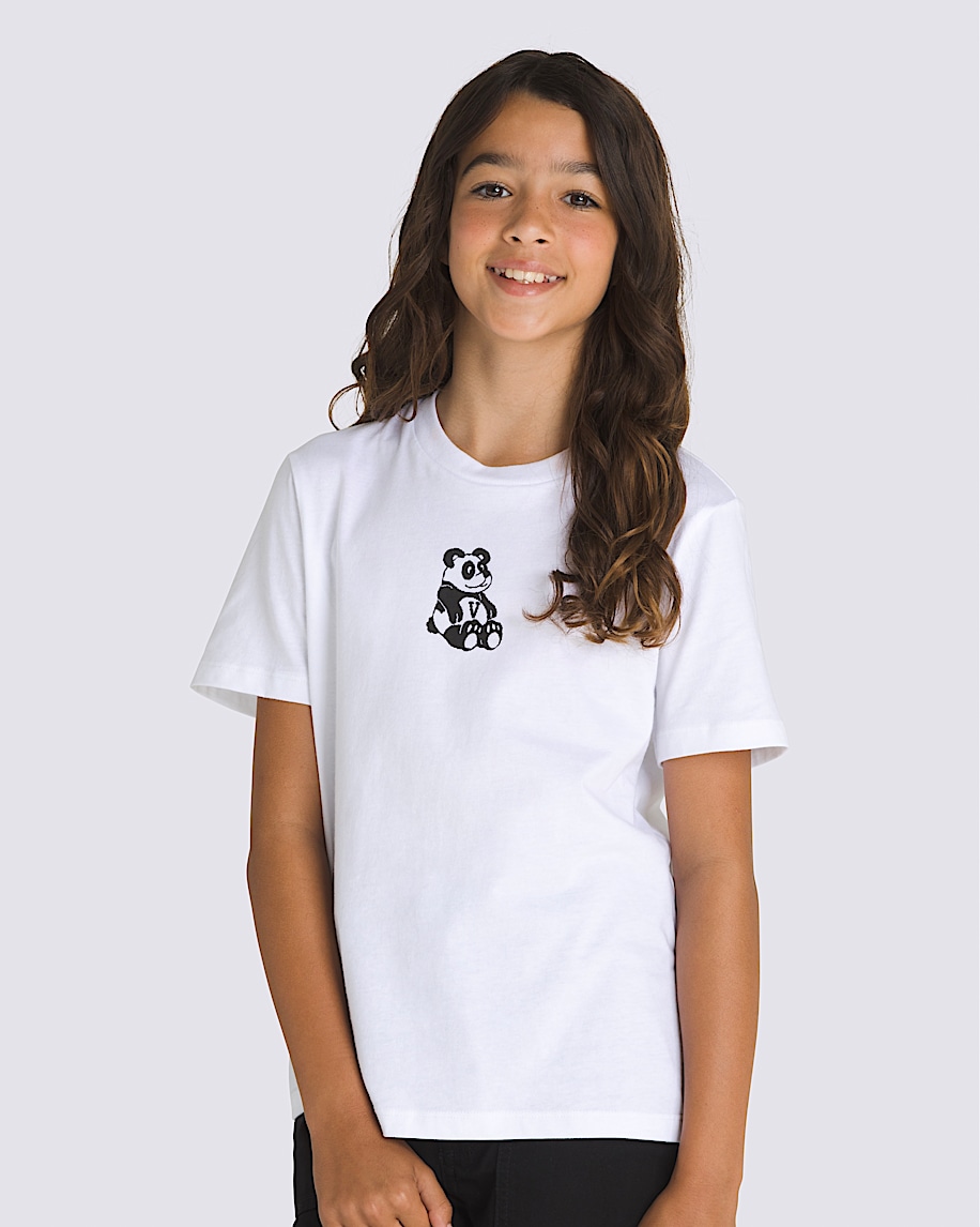 Kids V Panda T-Shirt in White | Vans