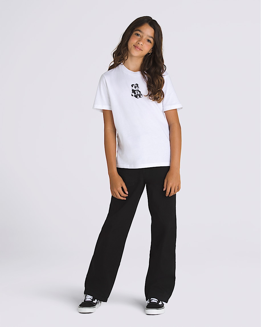 Kids V Panda T-Shirt in White | Vans