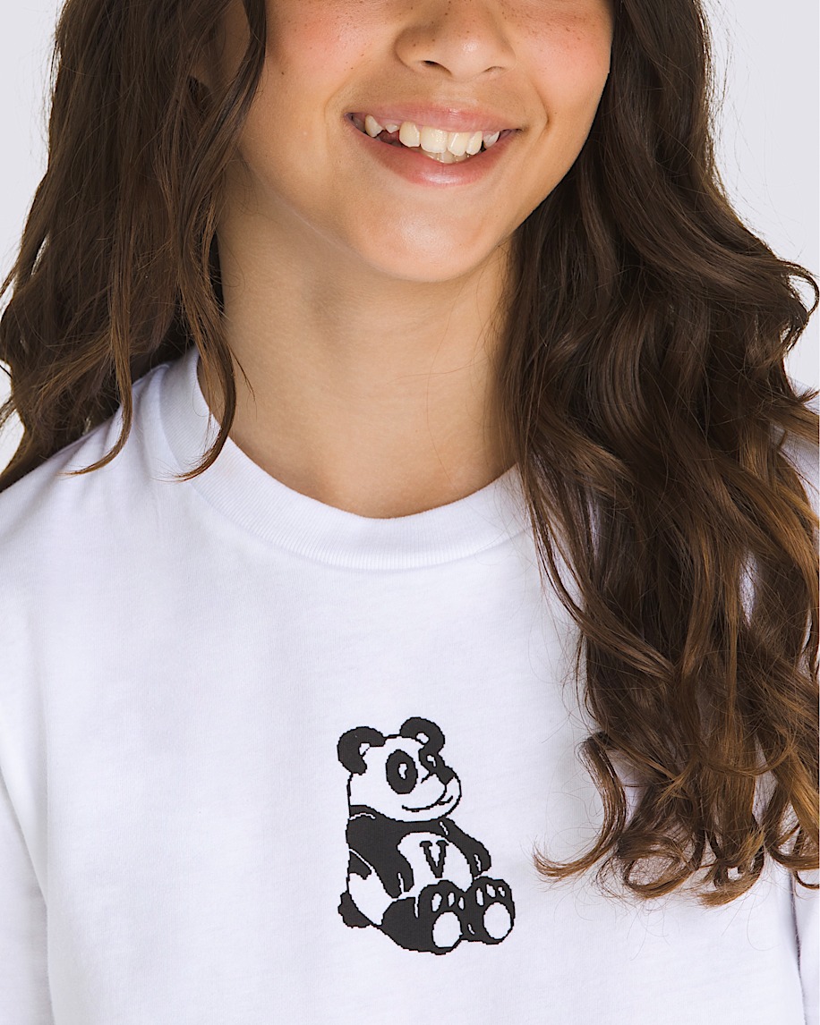 Kids V Panda T-Shirt in White | Vans