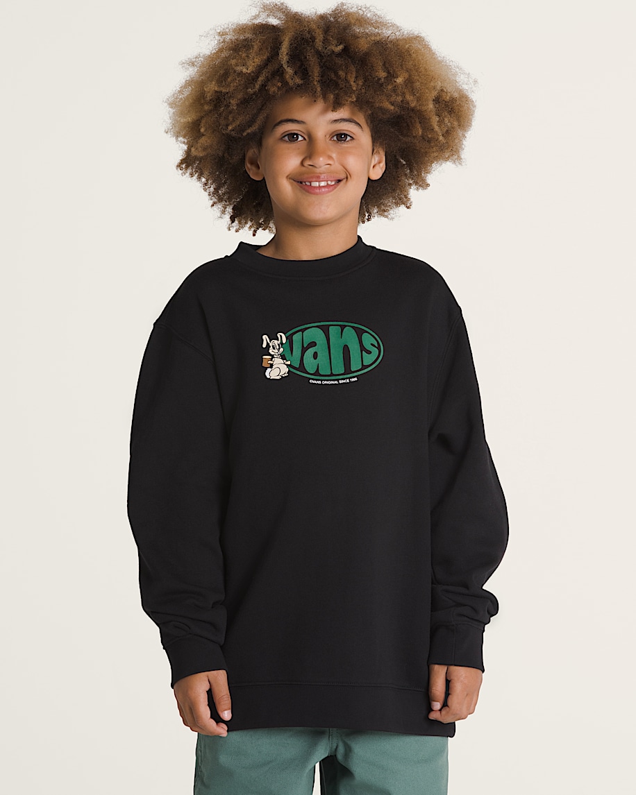 Kids Hopper Crew Sweatshirt in Black | Vans
