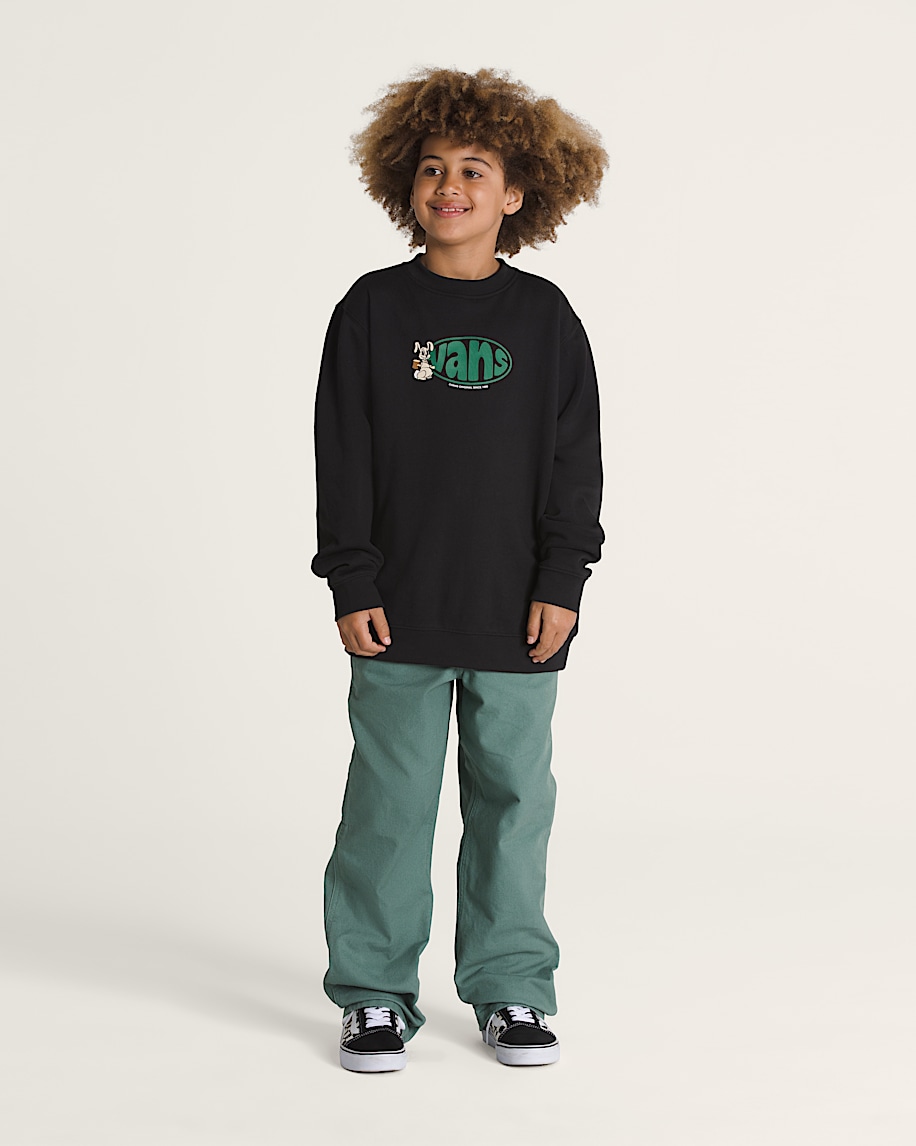 Kids Hopper Crew Sweatshirt in Black | Vans