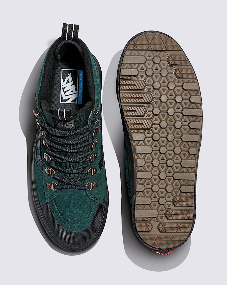 MTE Sk8-Hi Waterproof Insulated Shoe in Scarab Green / Black | Vans