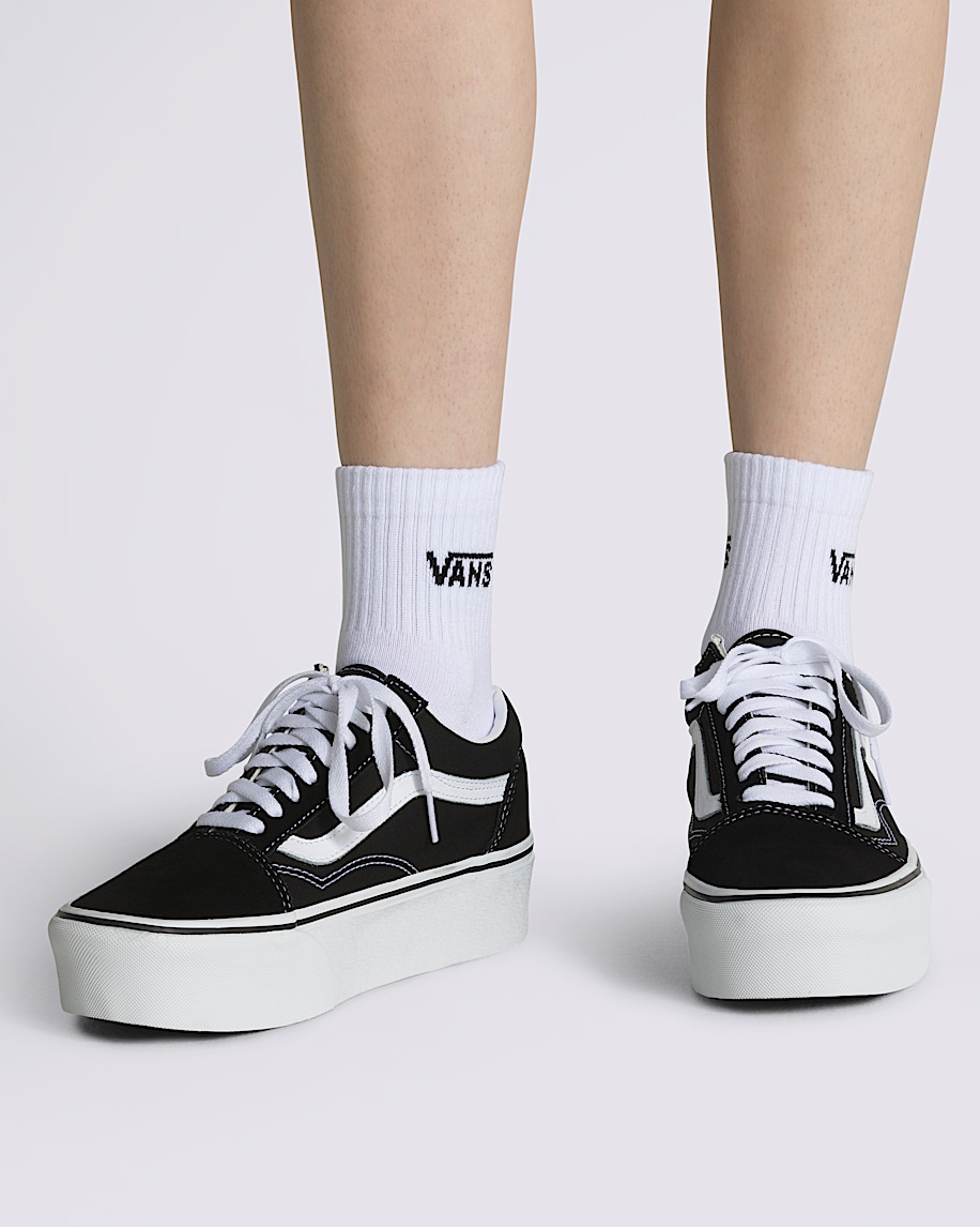 Kids Classic Half Crew Socks in White | Vans