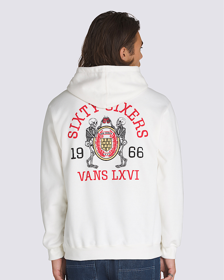 Skull Reaper Frat LXVI Pullover Hoodie in White | Vans Skull Reaper Frat LXVI Pullover Hoodie in White | Vans