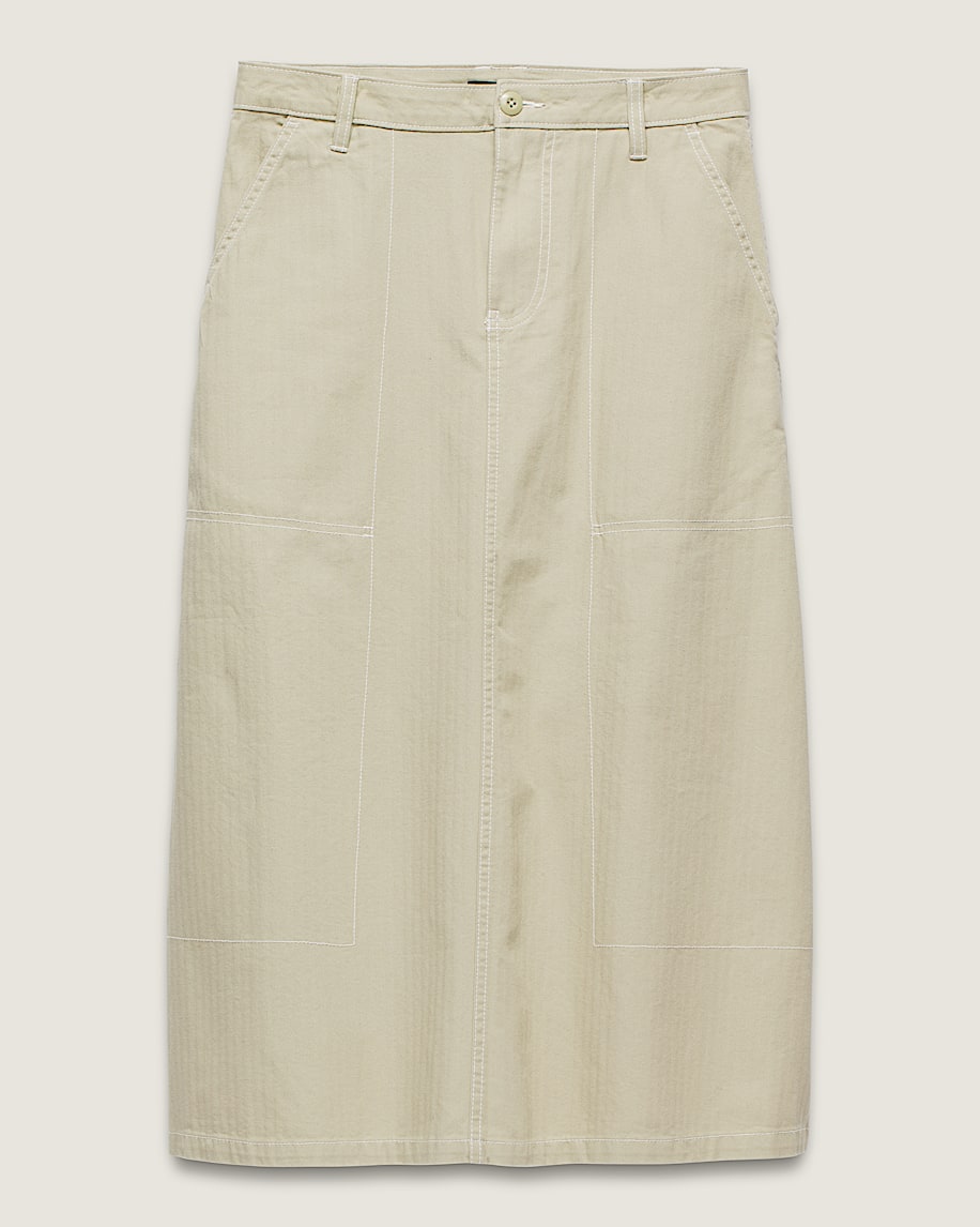 Codey Long Flare Utility Skirt in Elm Tan Beige | Vans Codey Long Flare Utility Skirt in Elm Tan Beige | Vans
