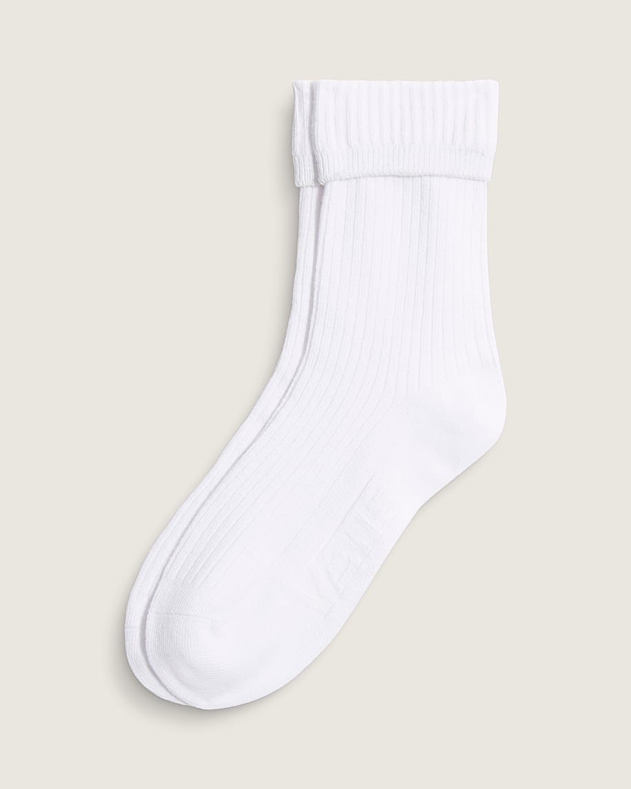 Cuff It Half Crew Socks in White | Vans