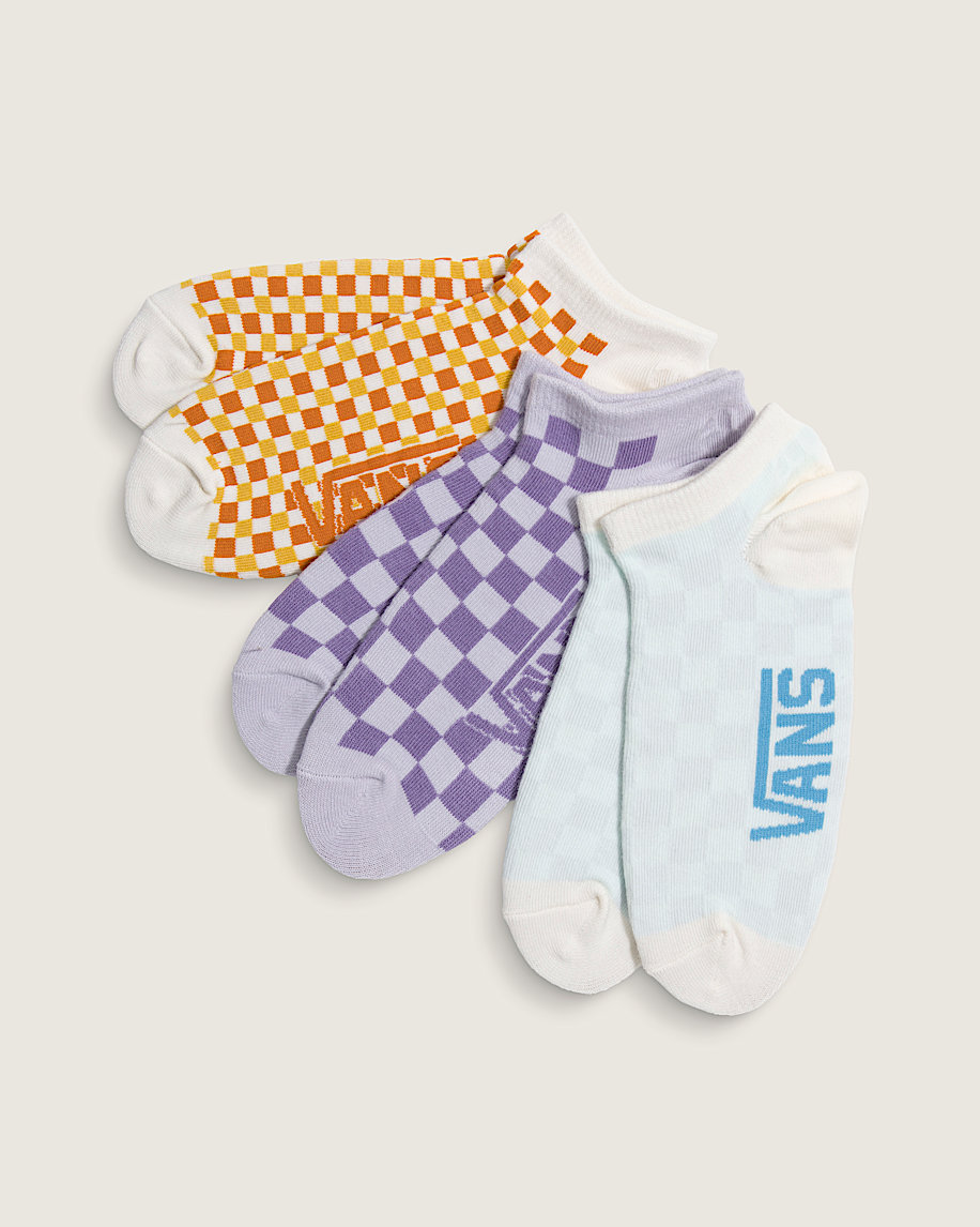 Vans Checkerboard Kick Socks in Orange / Purple / Blue | Vans